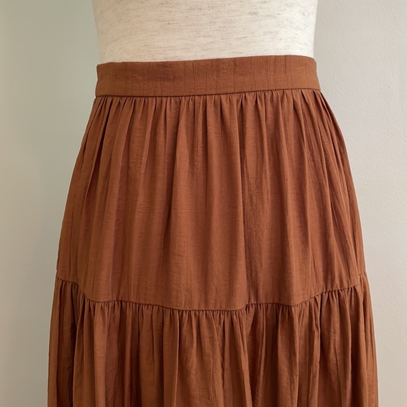 Love, Bonito | Skirts | Net Love Bonito Aryca Tiered Camel Midi Skirt S ...